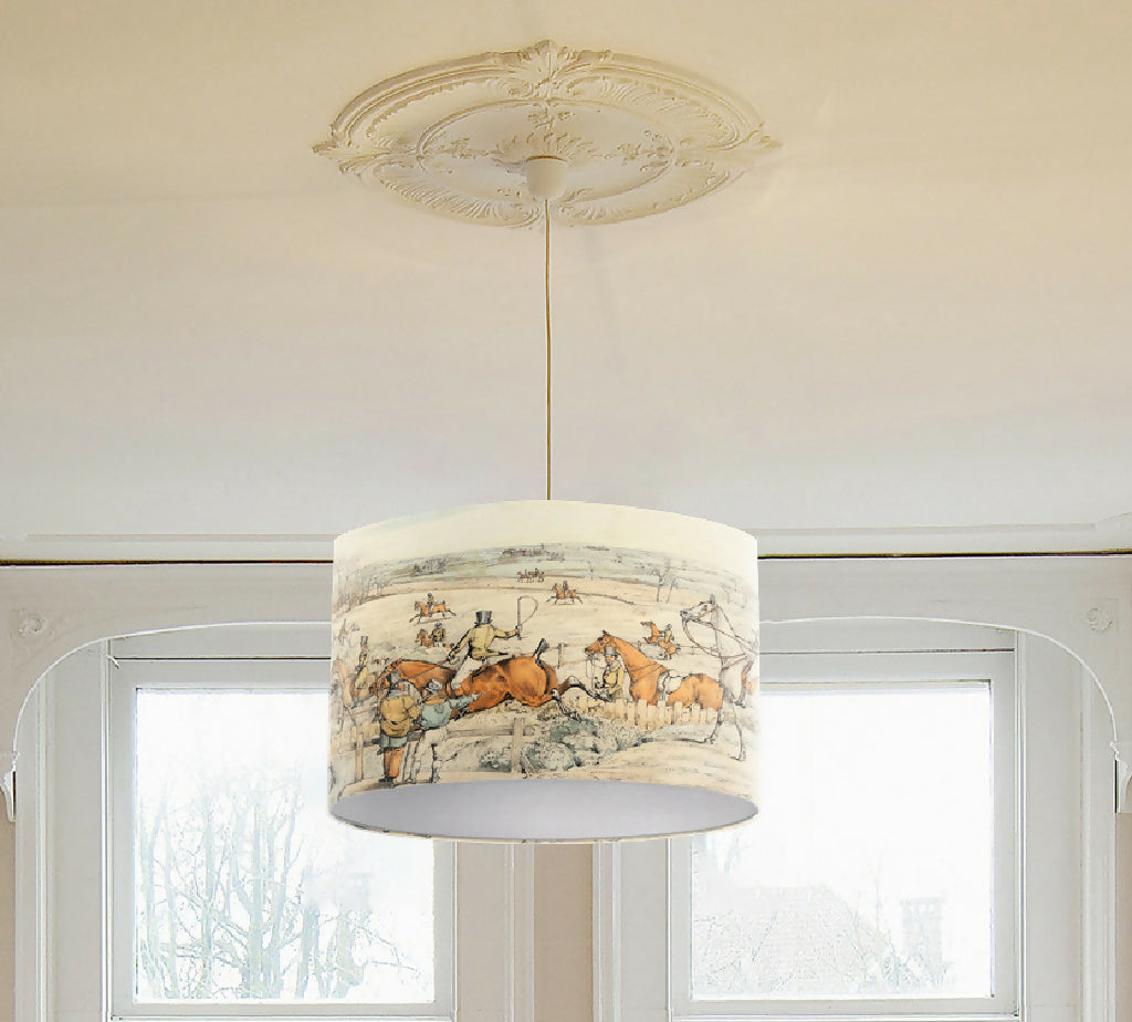 Hunting Scene Antique Print Lampshade | Country Living Marketplace