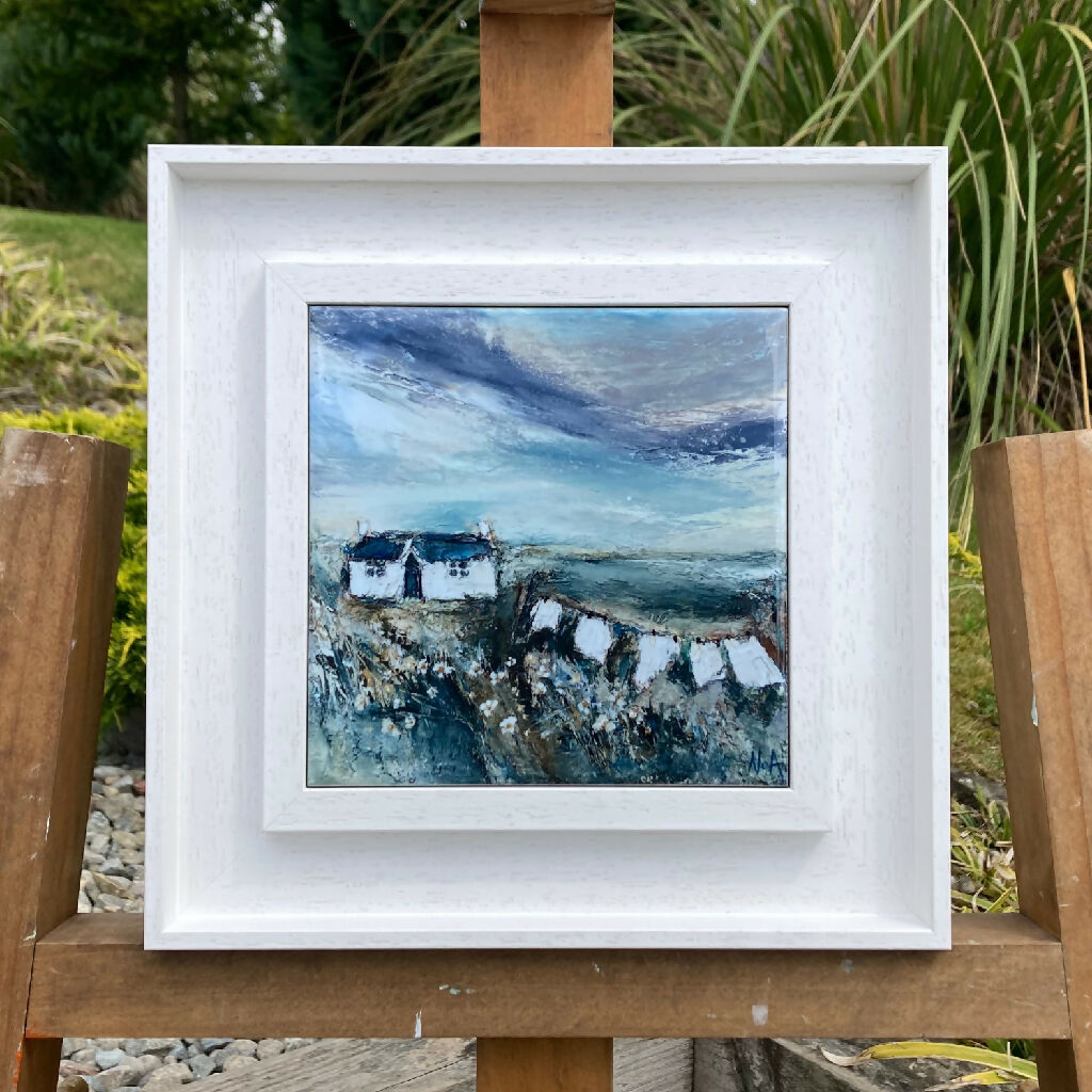 'The Washing Line' | Framed Scottish Highlands Bothy Wall Art | Country ...