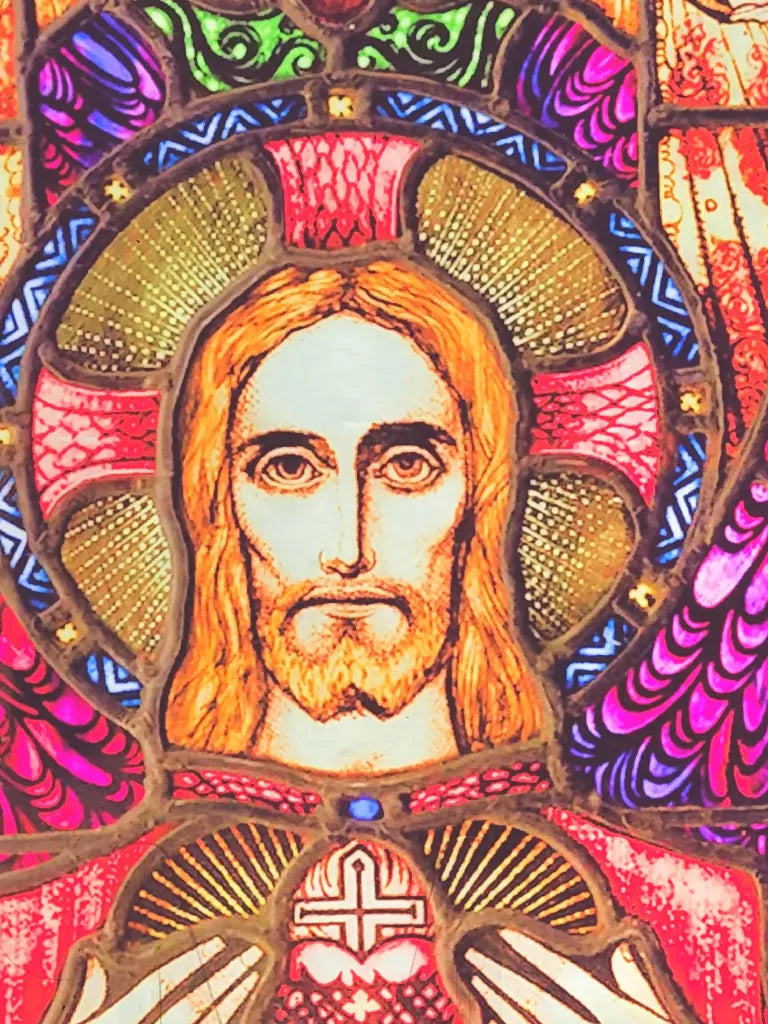 Holy Family Stained Glass Effect Panel - Harry Clarke – Country Living ...