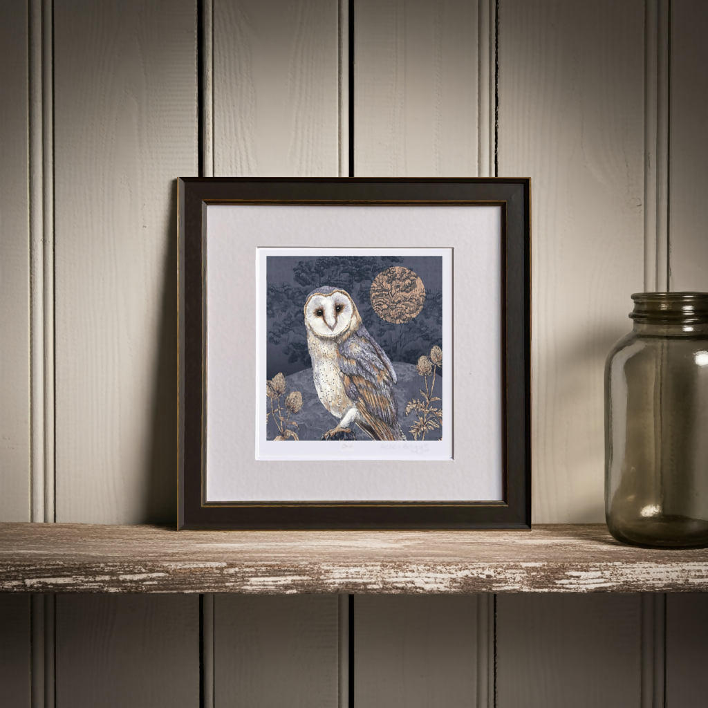 Helen Briggs Inky Barn Owl Print | Country Living Marketplace