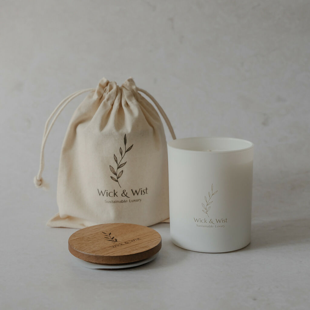 English Pear & Patchouli Luxury Candle in White | Country Living ...
