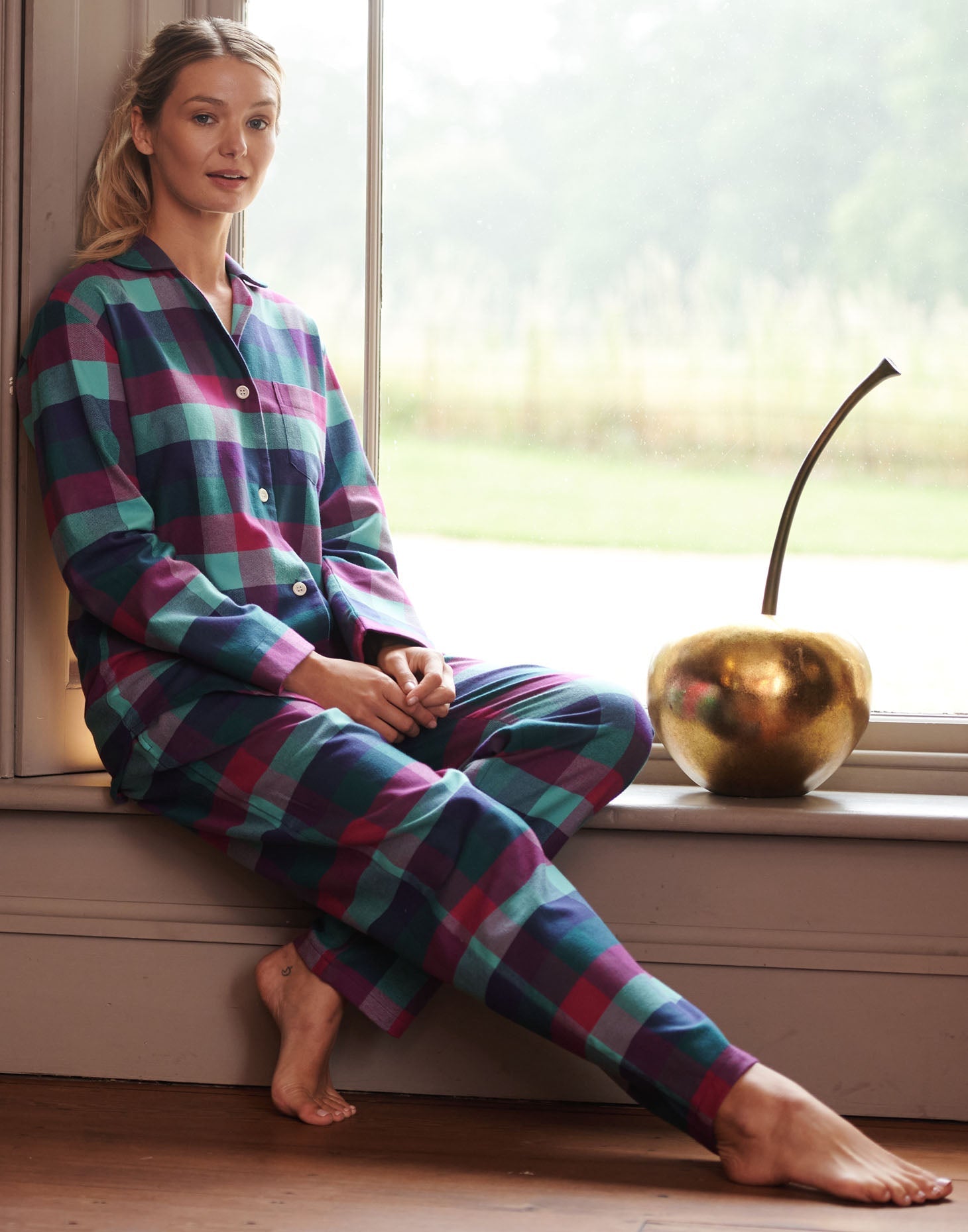 Women's Brushed Cotton Pyjama Set | Country Living Marketplace