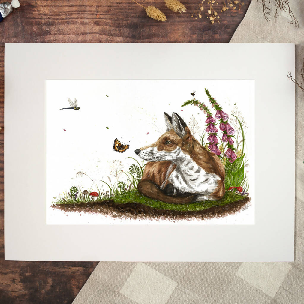Fox in foxgloves Limited edition print l Country Living – Country ...