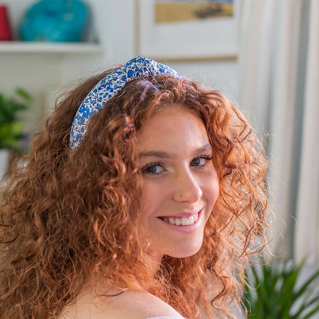Liberty Padded Knot Headband - Emma and Georgina B Print | Country ...