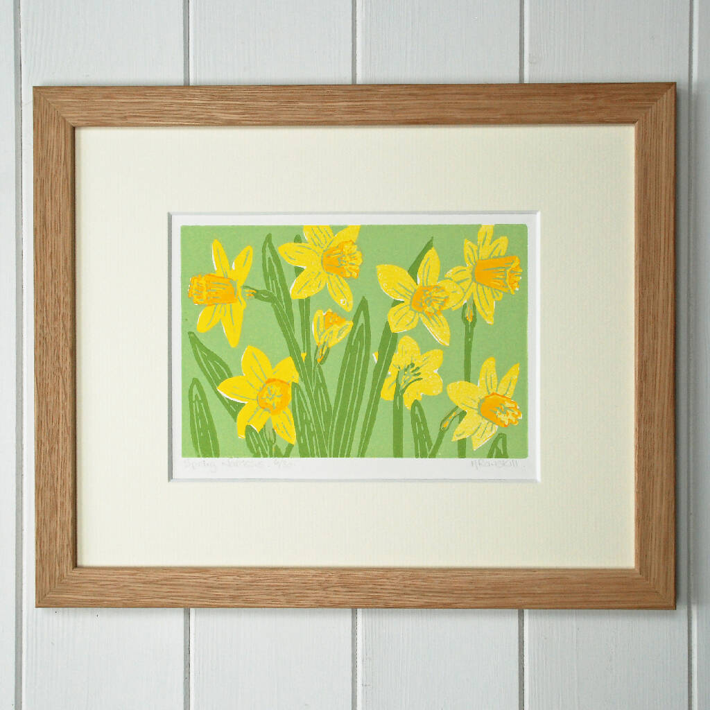 Spring Narcissus Limited Edition Original Linocut Print|Country Living ...