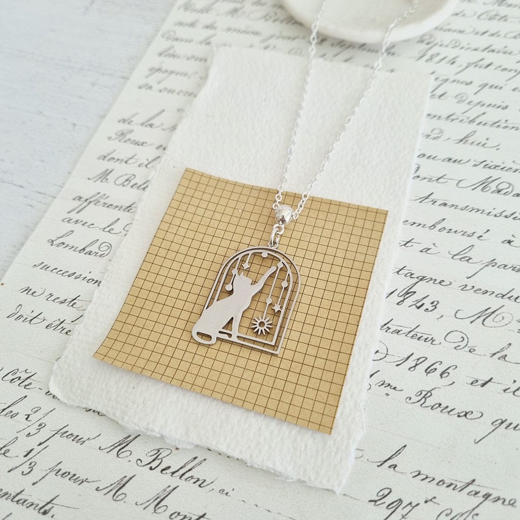 Filigree Cat Charm Necklace| Country Living Marketplace