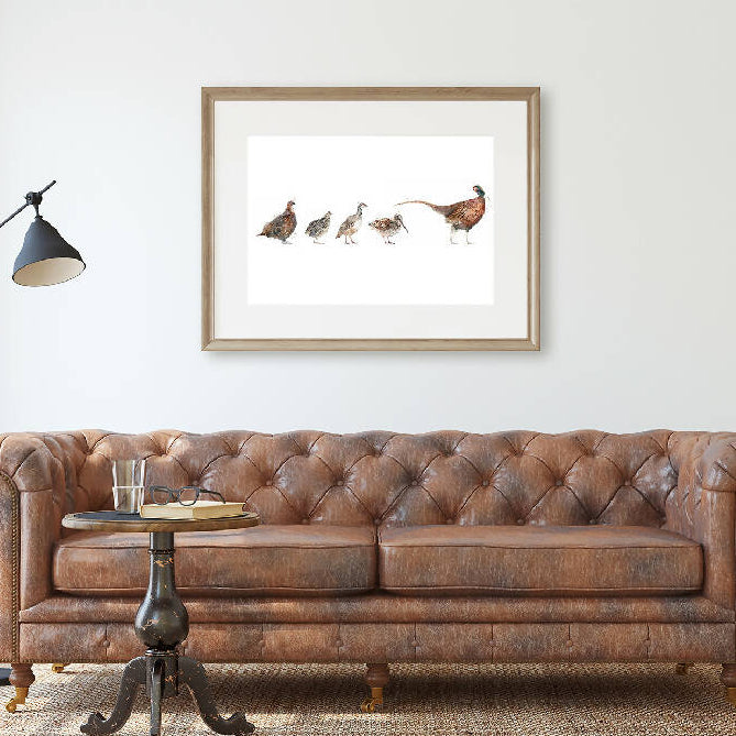 Watercolour Game Birds Print | Country Living Marketplace